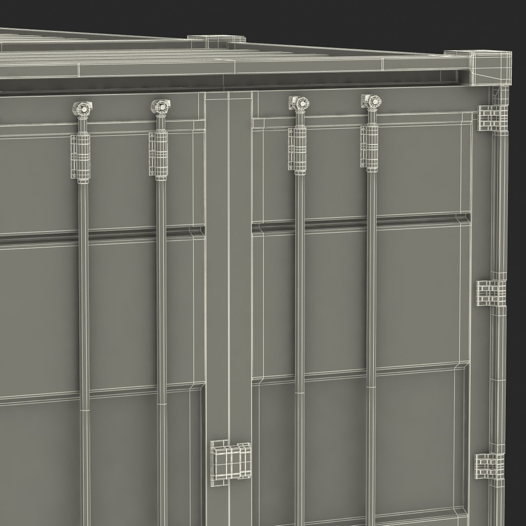 3d model of 53 ft shipping iso container
