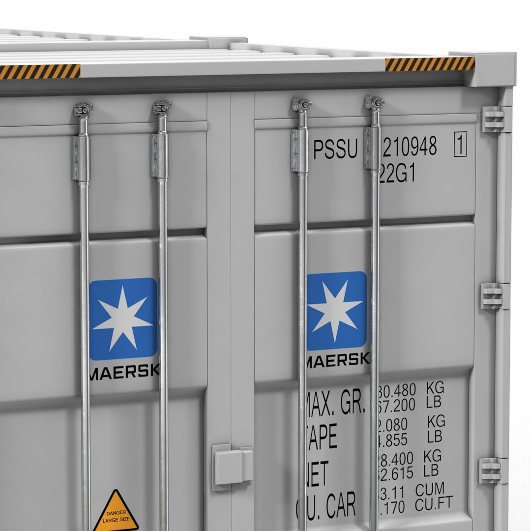 3d model of 53 ft shipping iso container