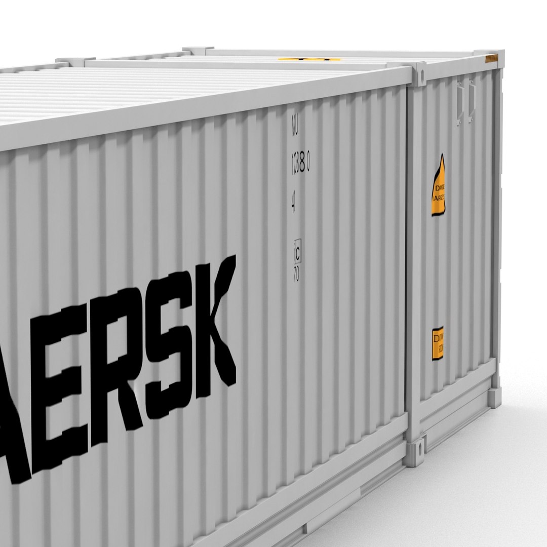 3d model of 53 ft shipping iso container