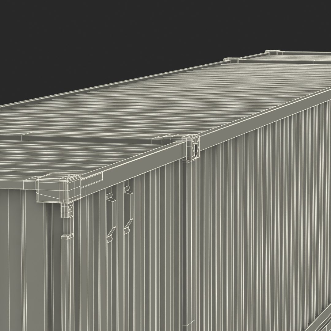 3d model of 53 ft shipping iso container