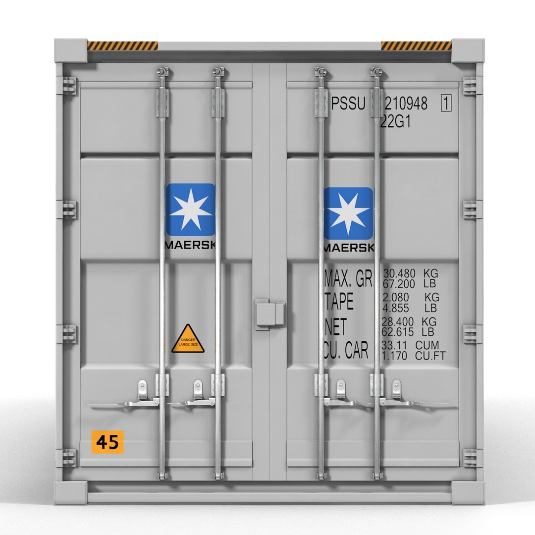 3d model of 53 ft shipping iso container