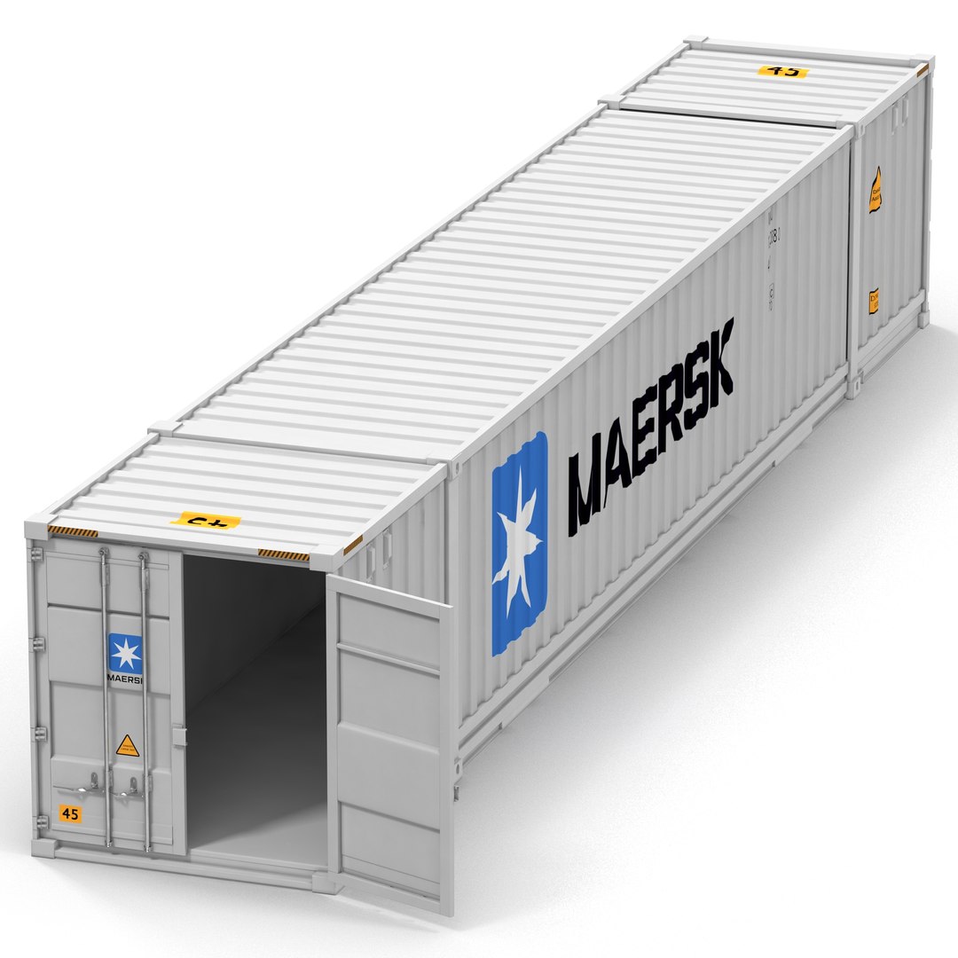 3d model of 53 ft shipping iso container