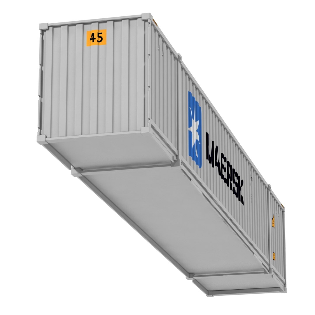 3d model of 53 ft shipping iso container