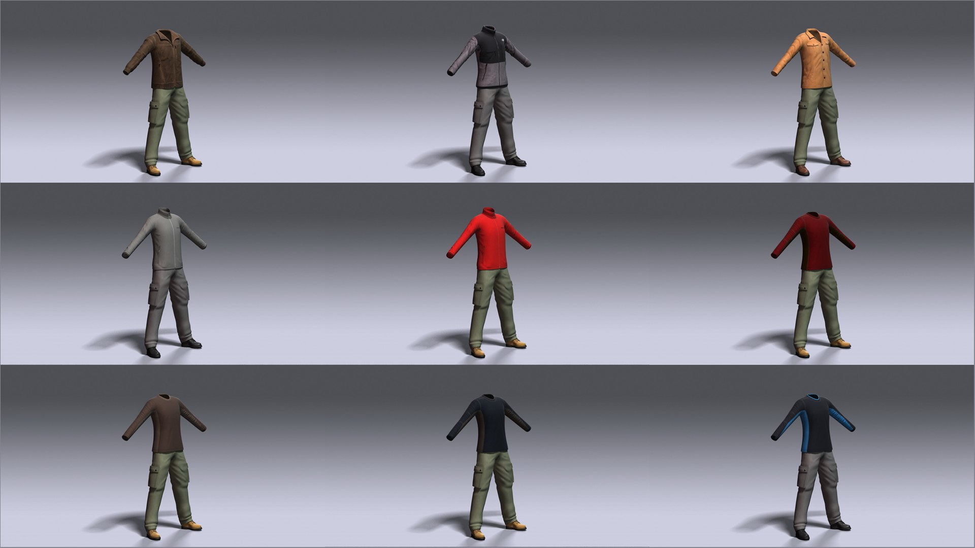 Mens Clothing Collection 3 3D Model - TurboSquid 2016490