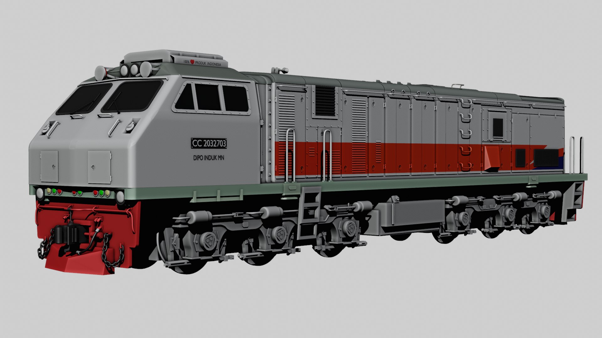 GEU20C Indonesian Locomotive 3D Model - TurboSquid 2222523