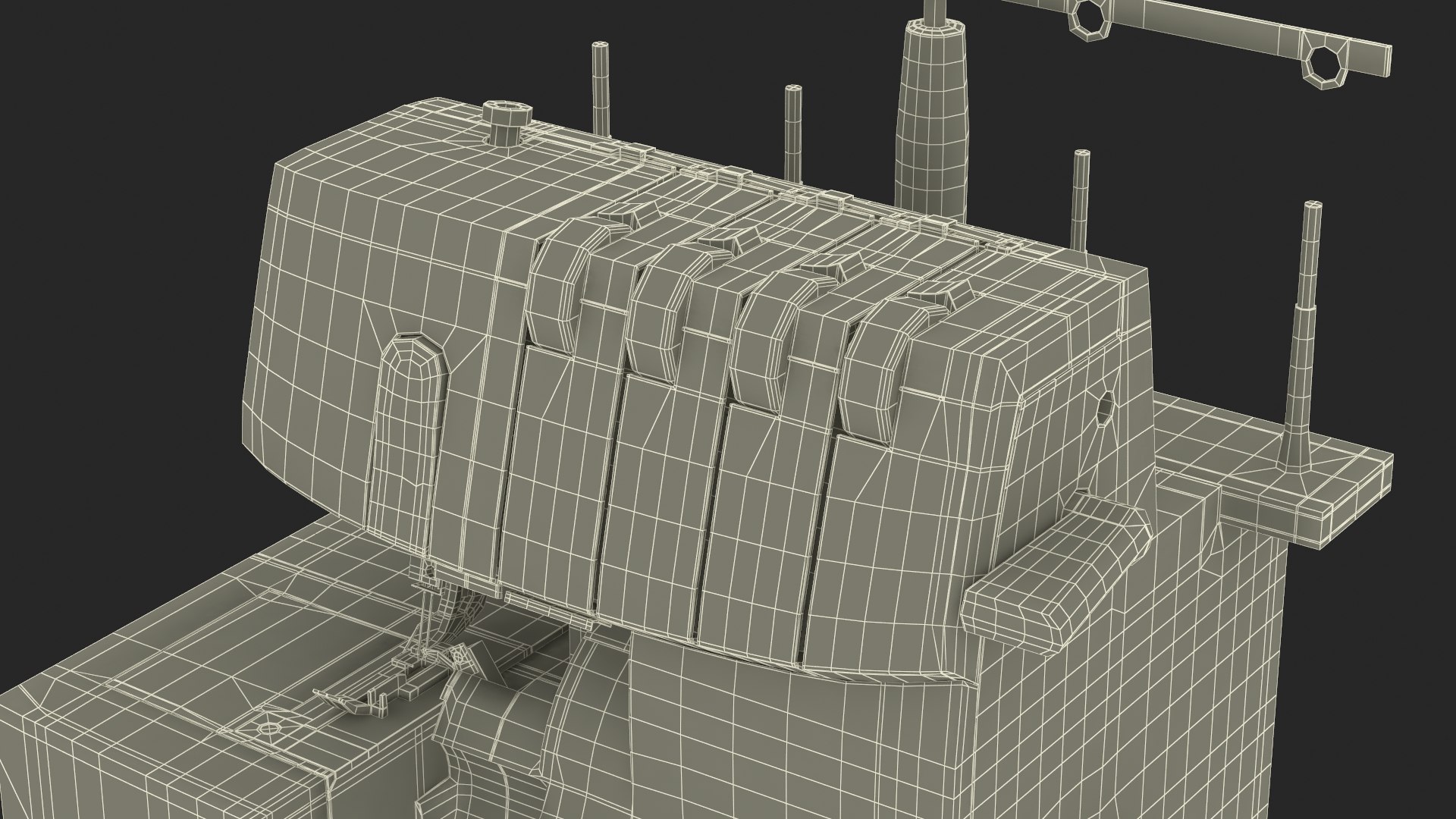 3D Model Heavy Duty Metal Frame Overlock Machine - TurboSquid 2092065