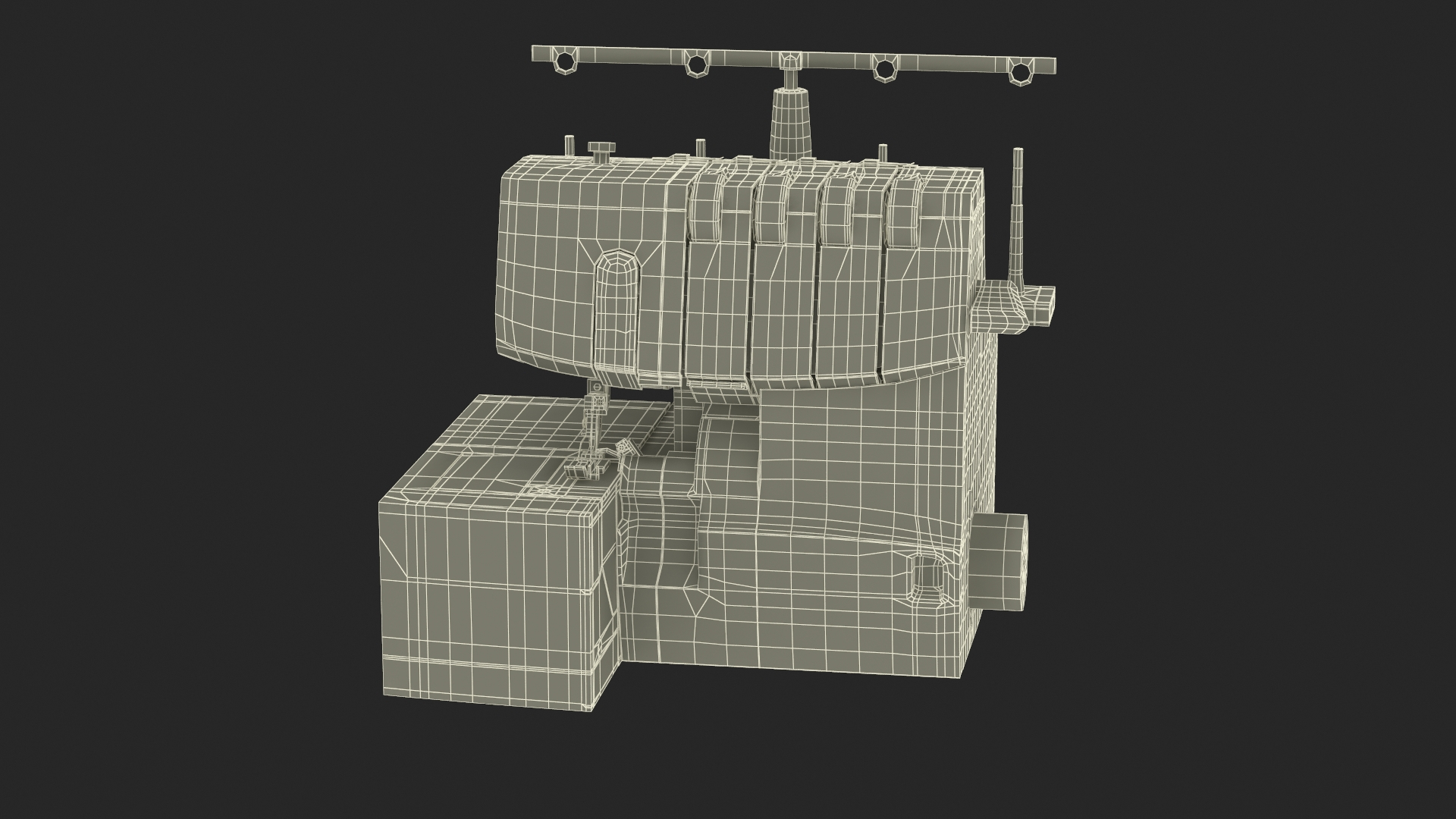 3D Model Heavy Duty Metal Frame Overlock Machine - TurboSquid 2092065