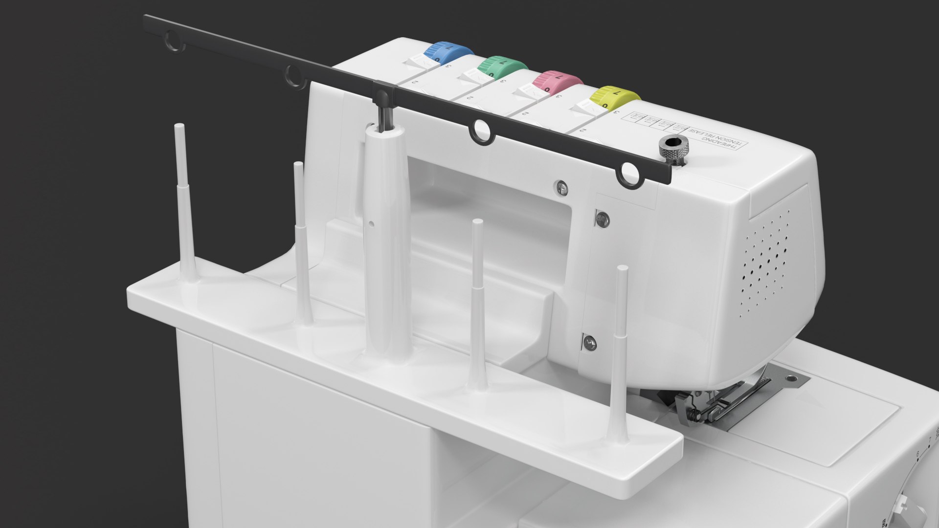 3D Model Heavy Duty Metal Frame Overlock Machine - TurboSquid 2092065