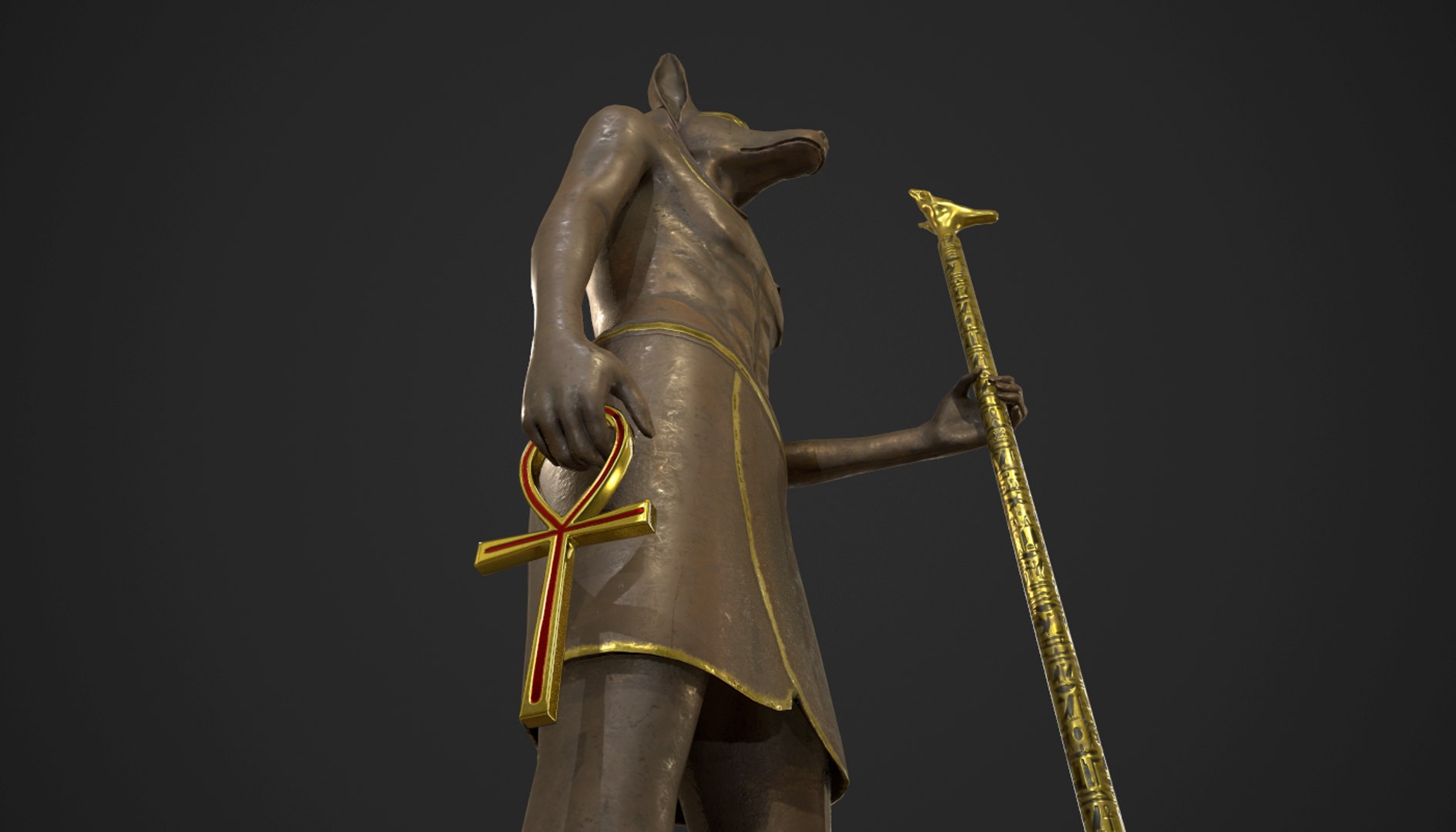 3D Anubis Statue - TurboSquid 1413274