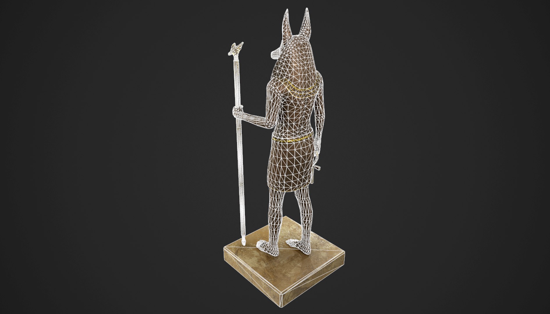 3D Anubis Statue - TurboSquid 1413274