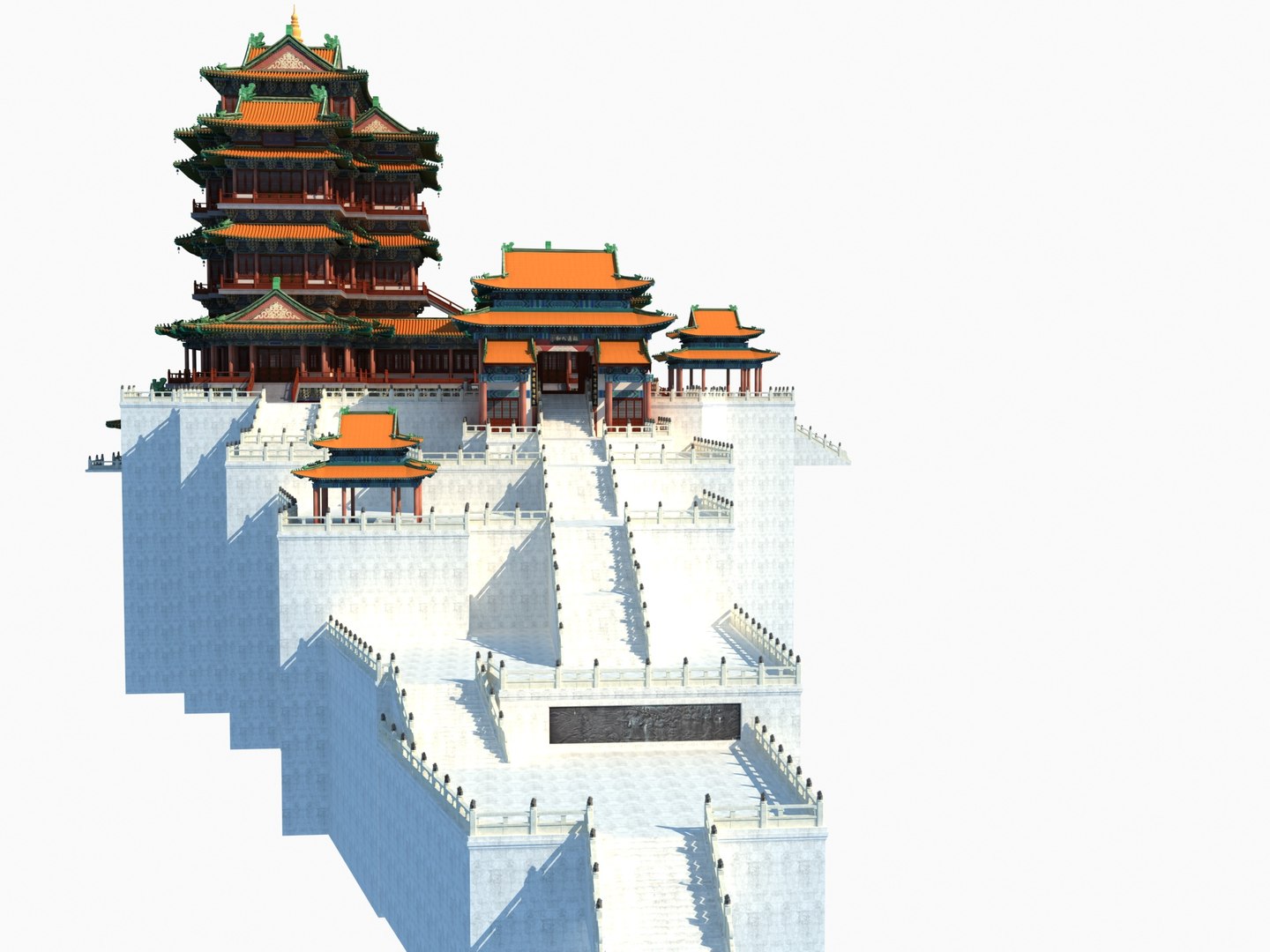 3D Ancient Tower Temple - TurboSquid 1838317