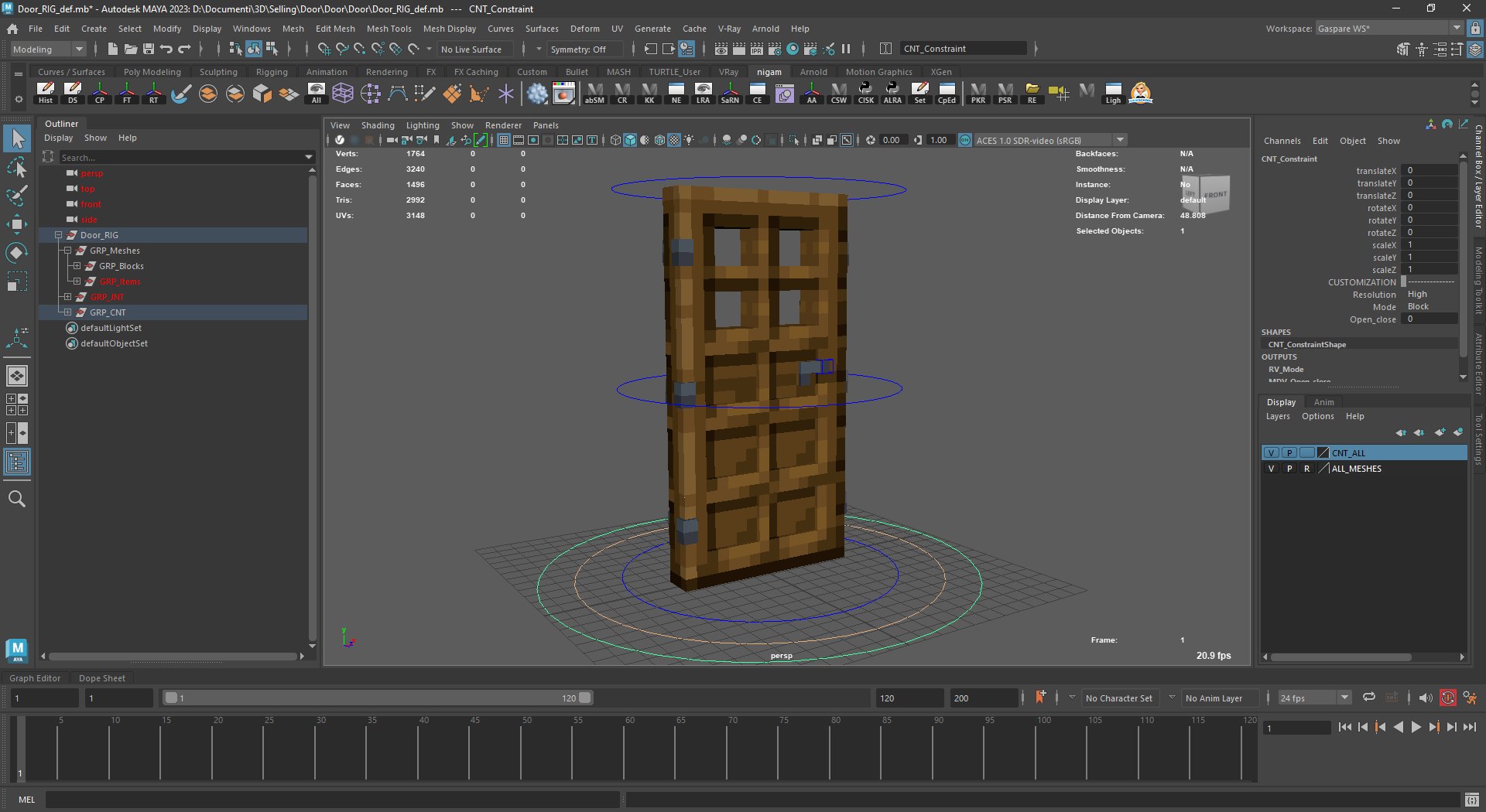 3D Minecraft Door Model - TurboSquid 1933331