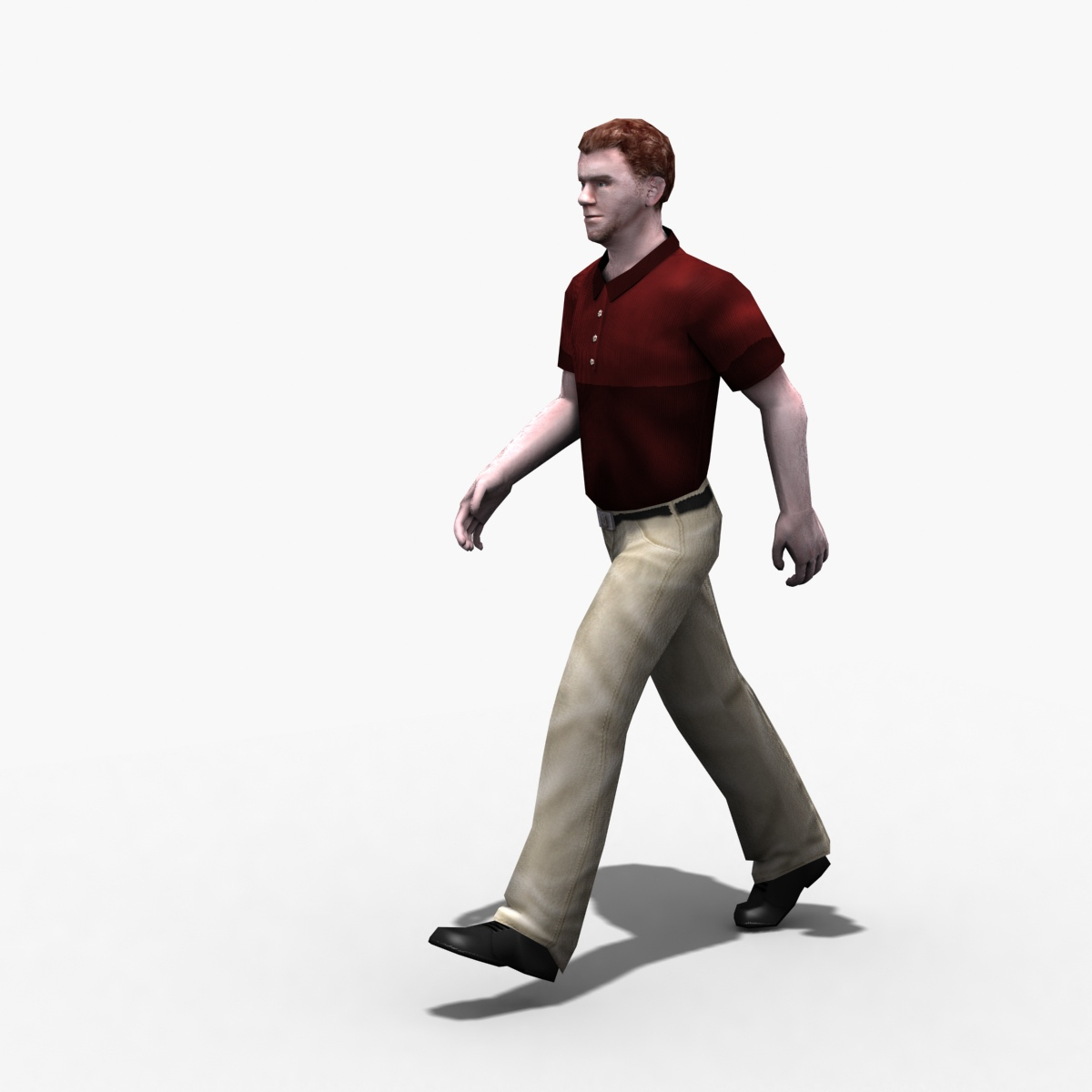 male civilian rigged 3d max
