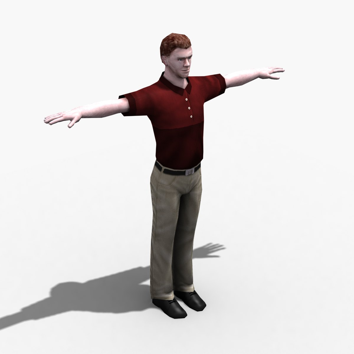 male civilian rigged 3d max