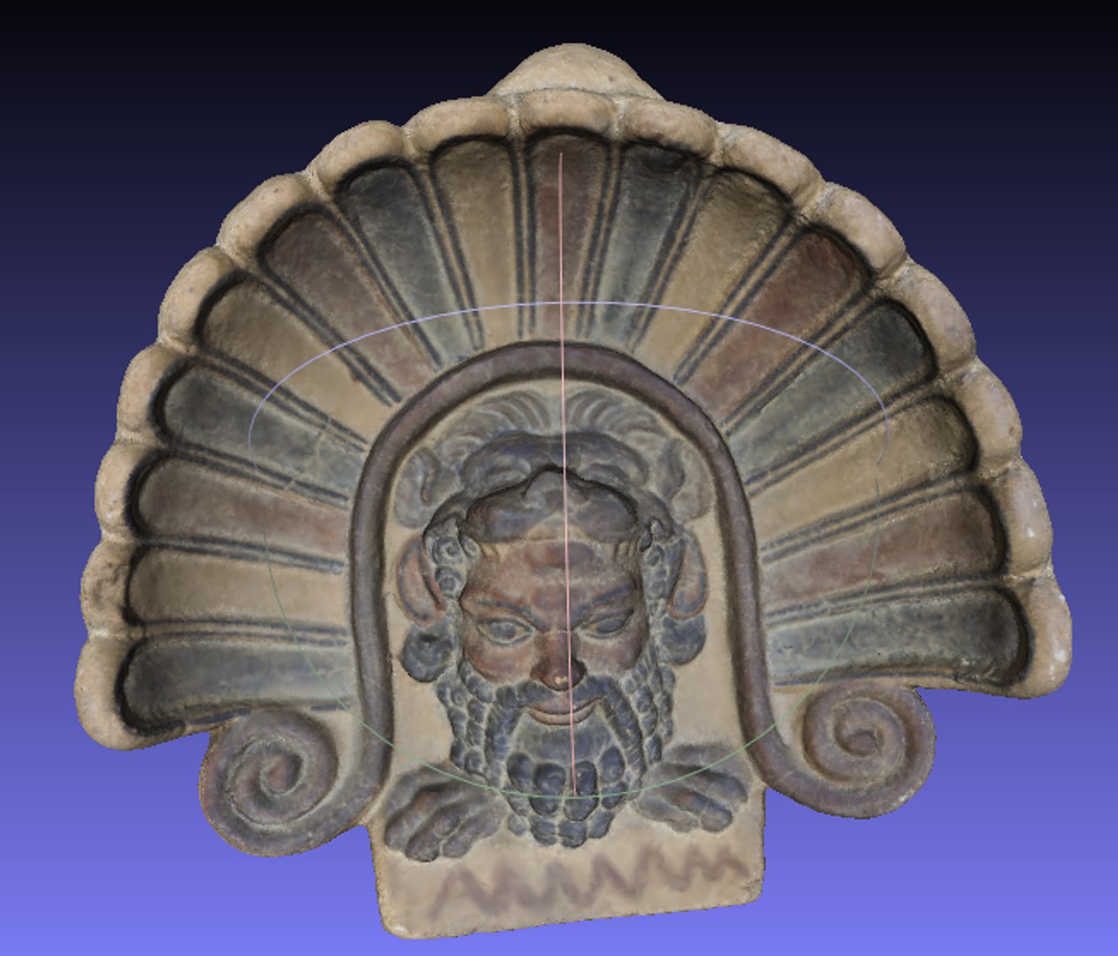 hercules antefix 3d model