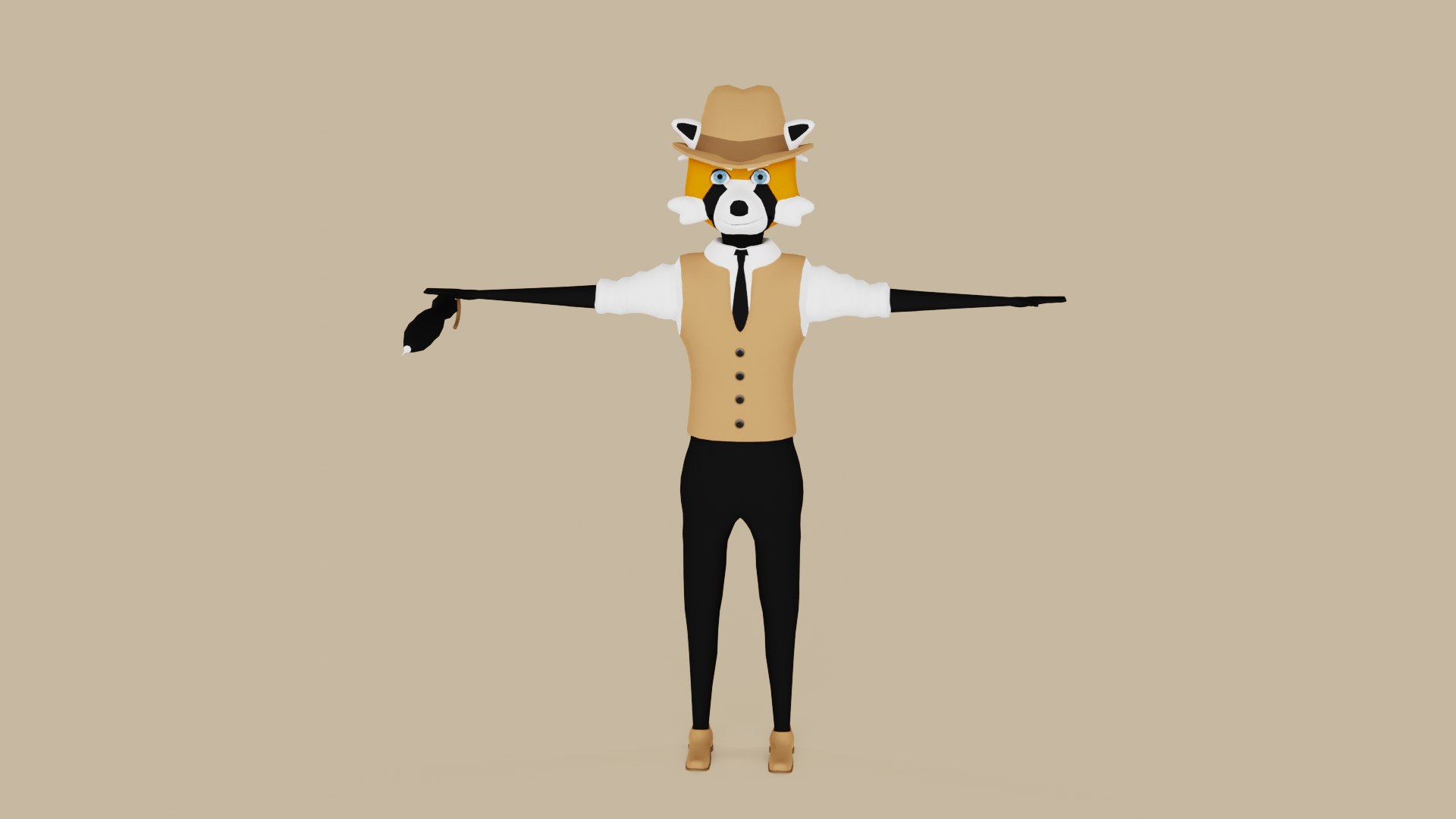 3D Rigged And Animated Red Panda Character Model - TurboSquid 2217220