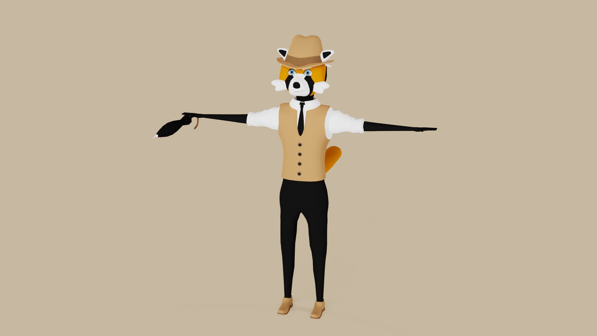 3D Rigged And Animated Red Panda Character Model - TurboSquid 2217220