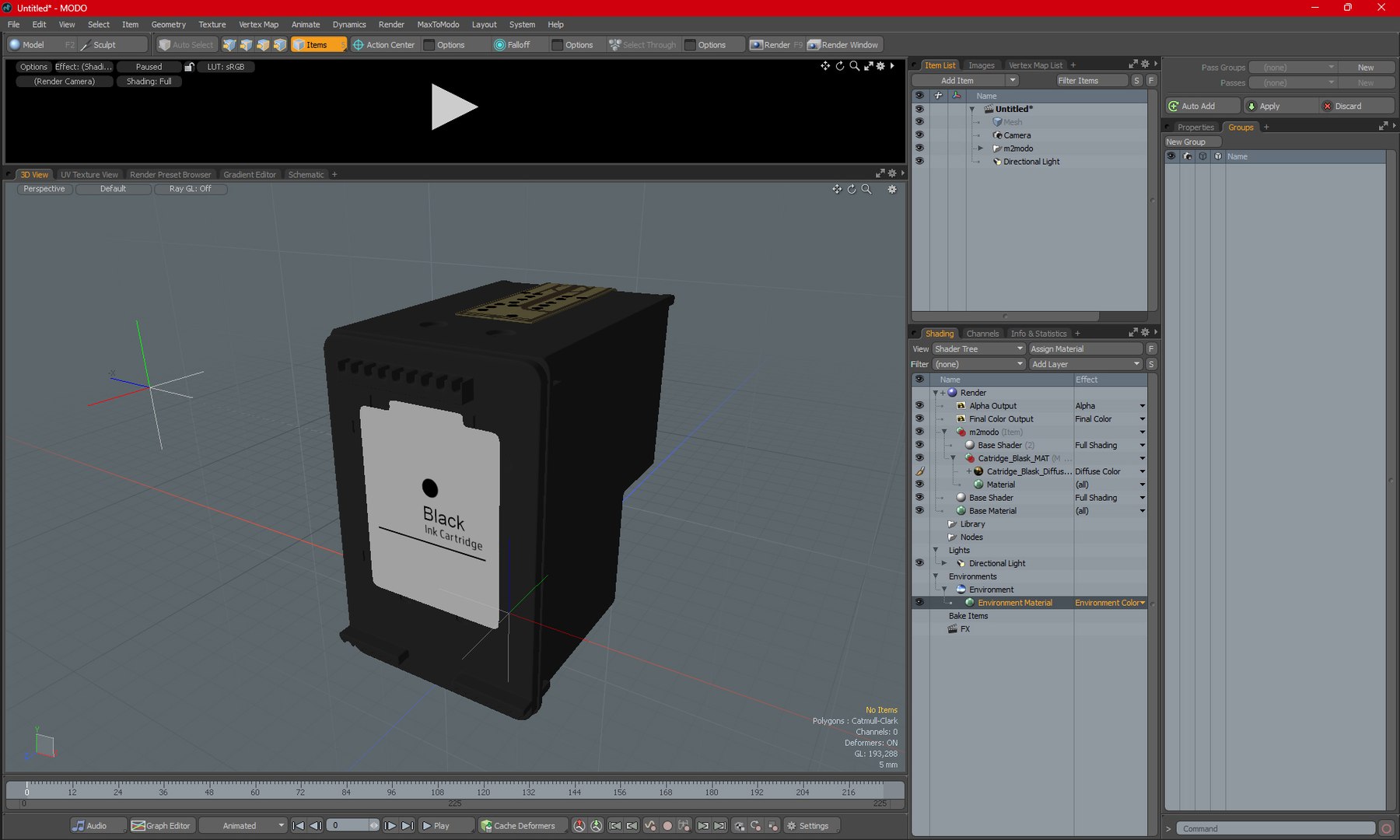3D model Ink Cartridge Black - TurboSquid 2161355