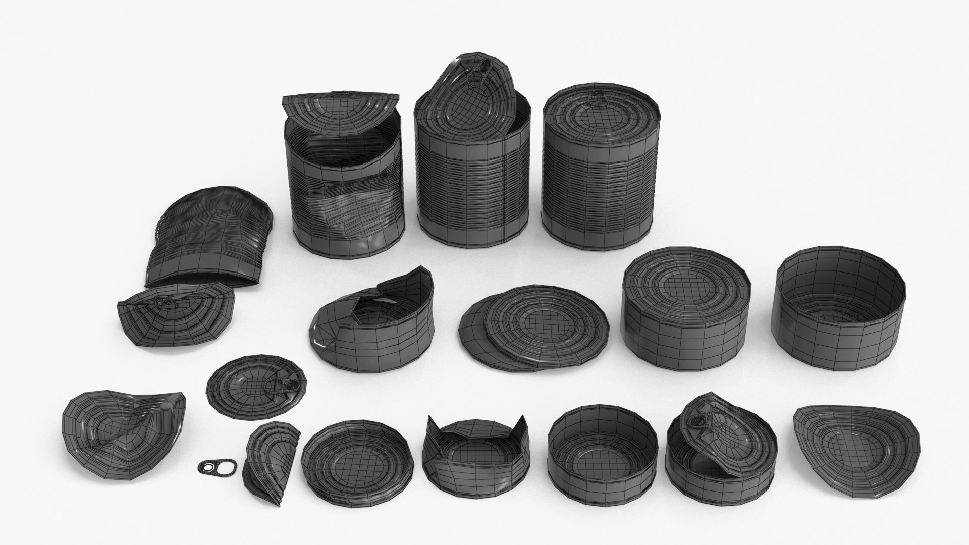 Rust Trash Tin Can Collection 3D Model - TurboSquid 2254072