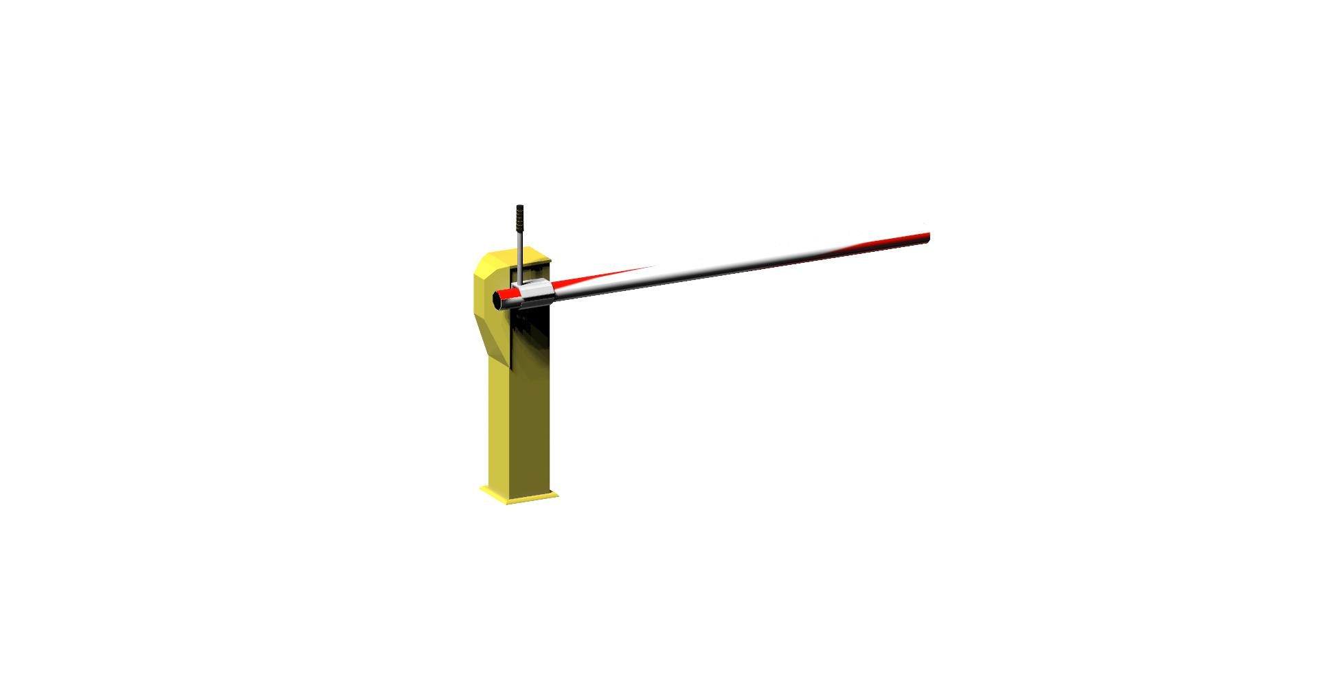 Yellow Aluminium Striped Vehicle Barrier 3D model - TurboSquid 2084349