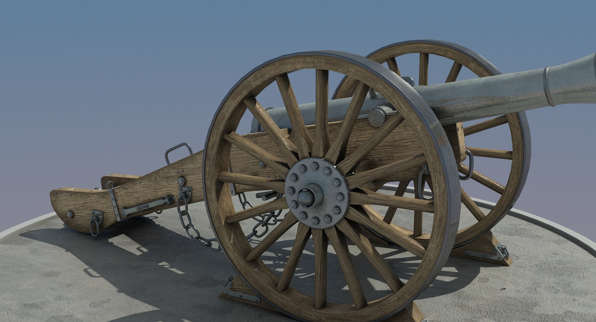 medieval cannon 3d max