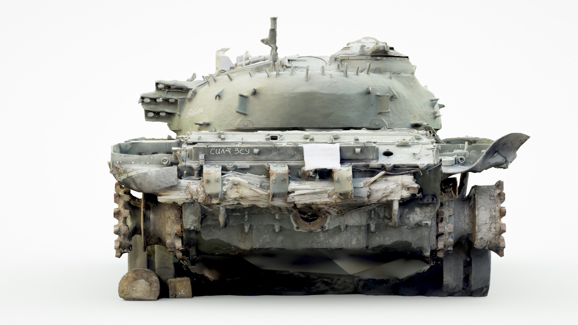 T-72 Tank Destroyed Burnt Down 3D - TurboSquid 2136311