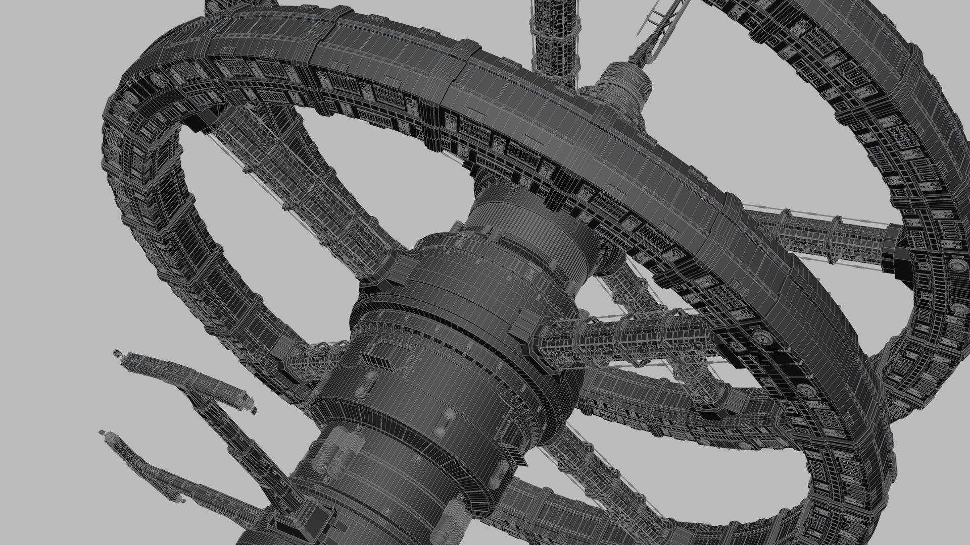 3D Model Highly Detailed Space Station - TurboSquid 2328626