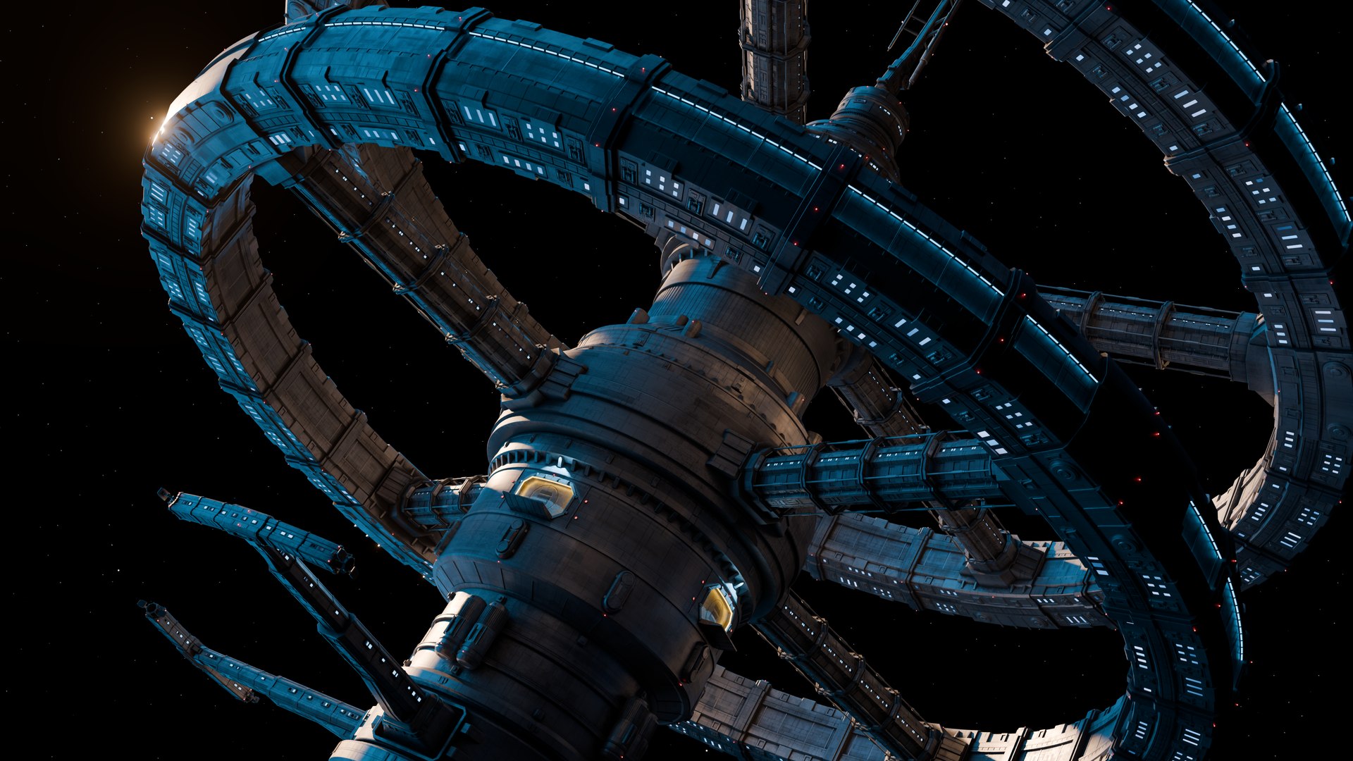 3D Model Highly Detailed Space Station - TurboSquid 2328626