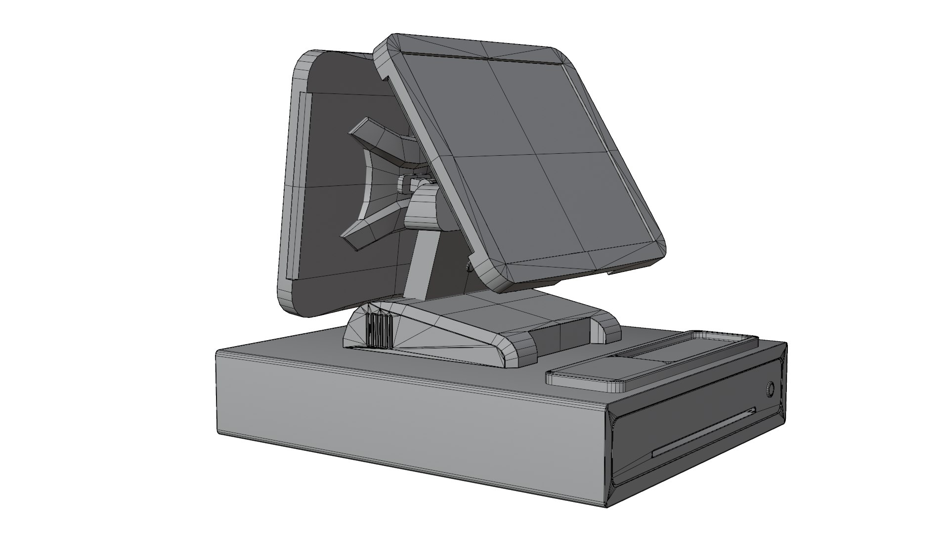 Pos Dual Screen 3D Model - TurboSquid 1839206