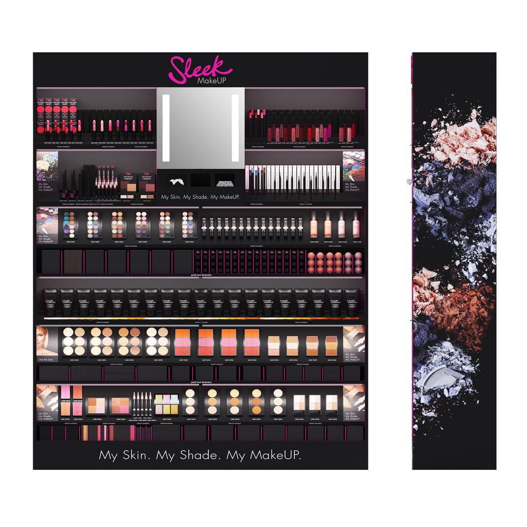 3D Sleek Makeup Retail Display Model - TurboSquid 1360724