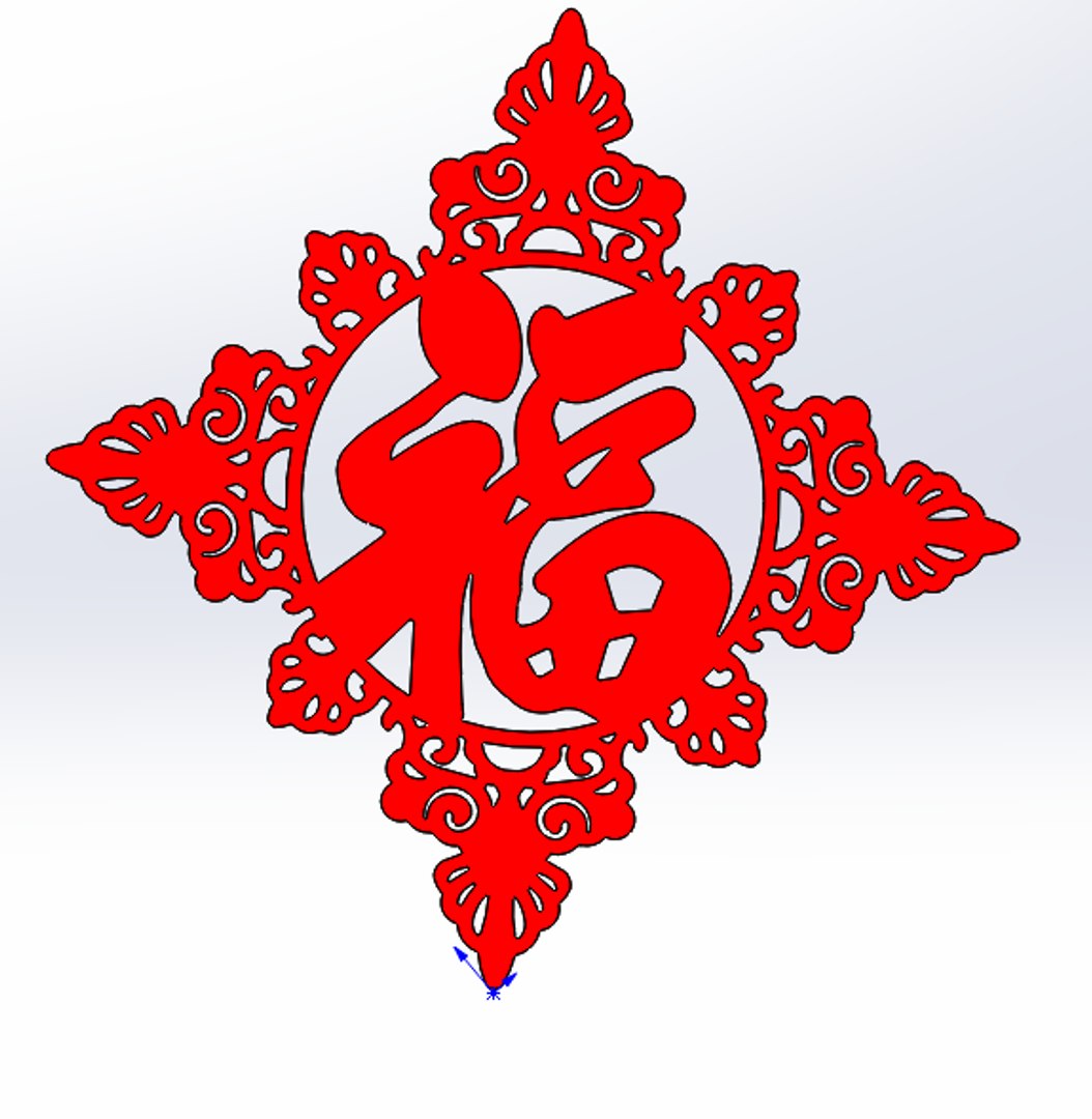 Chinese paper-cut fu zi 3D - TurboSquid 1290476