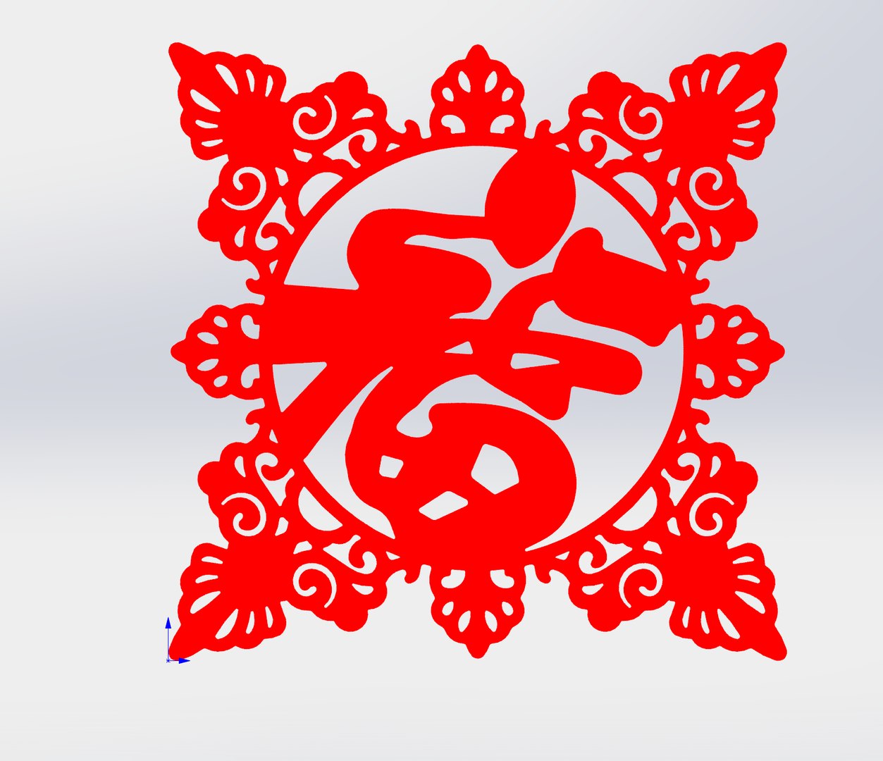 Chinese paper-cut fu zi 3D - TurboSquid 1290476