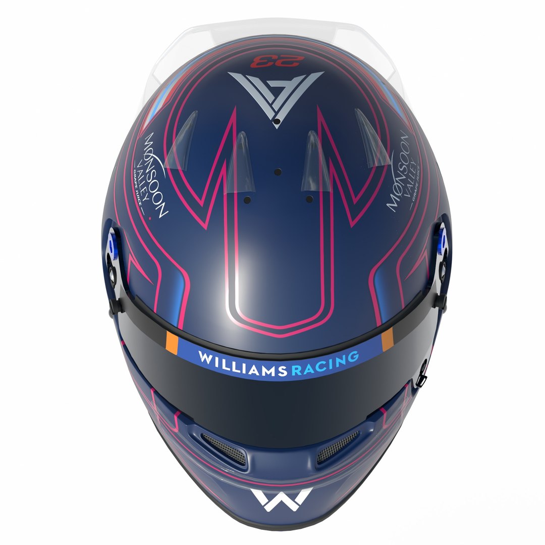 3D Model F1 Alex Albon Helmet 2023 - TurboSquid 2143775