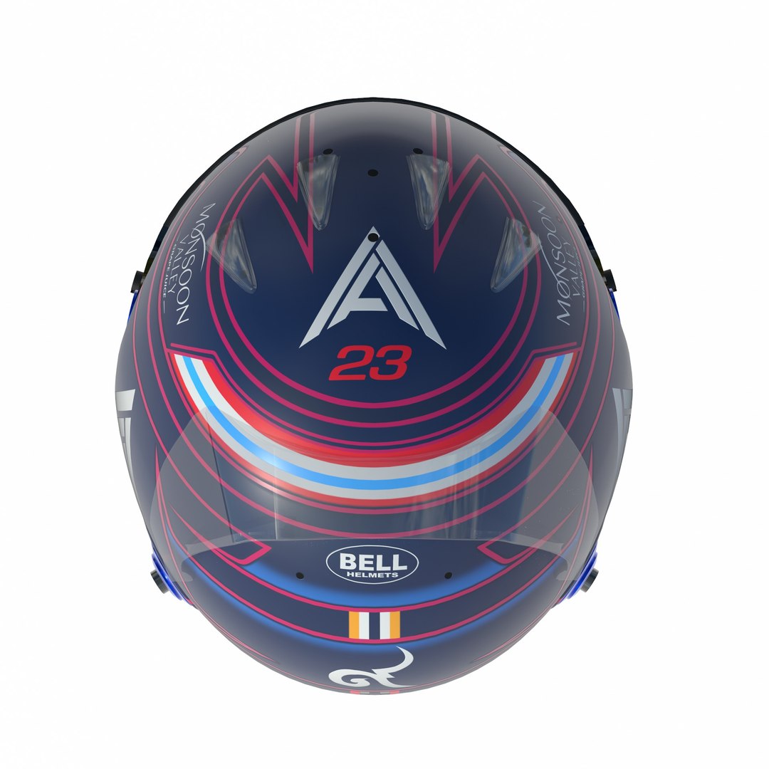 3D Model F1 Alex Albon Helmet 2023 - TurboSquid 2143775