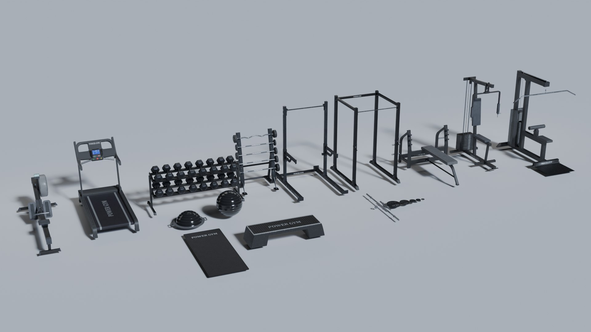 16 Gym Assets Collection 3D Model - TurboSquid 2277430