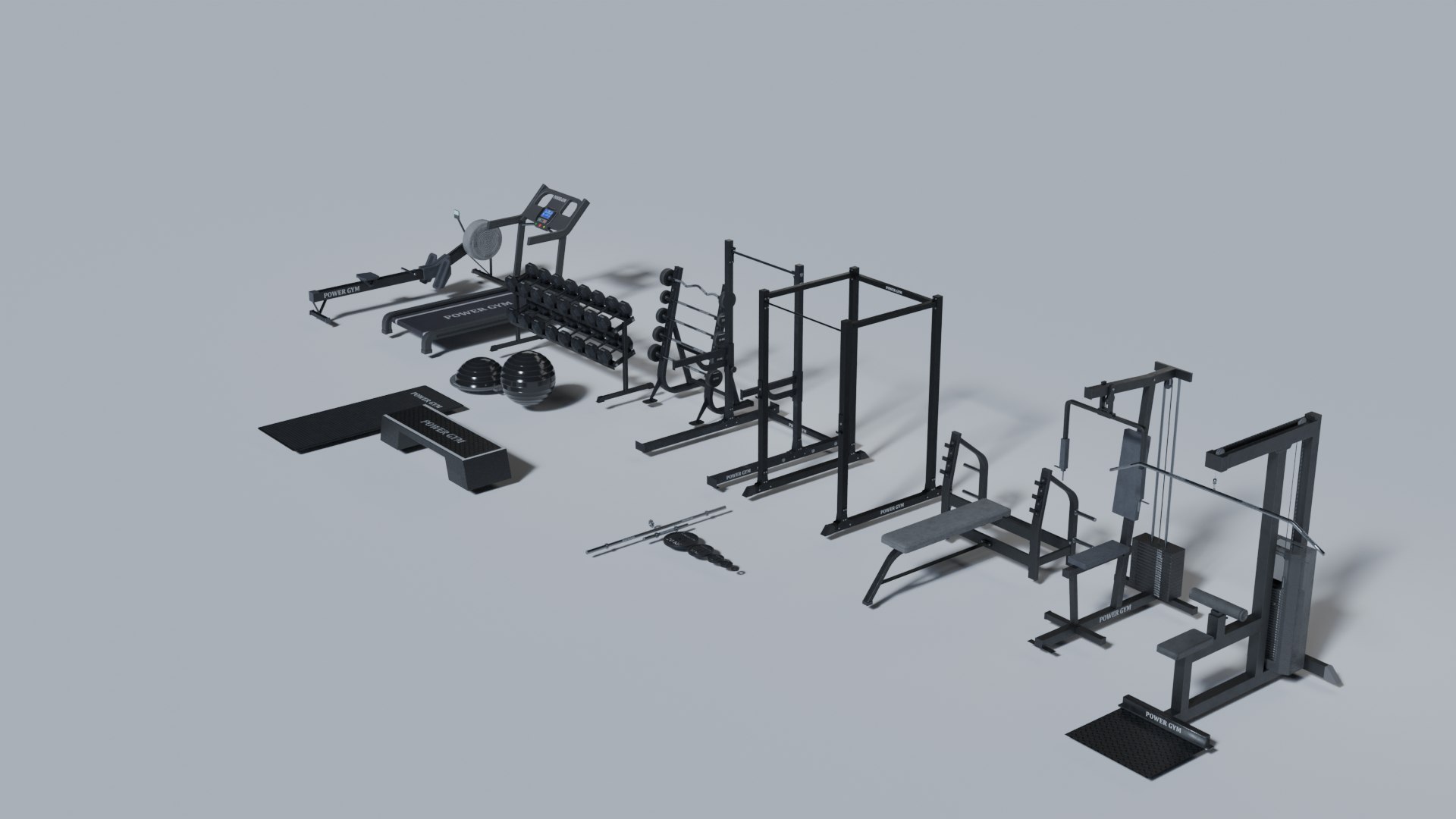 16 Gym Assets Collection 3D Model - TurboSquid 2277430