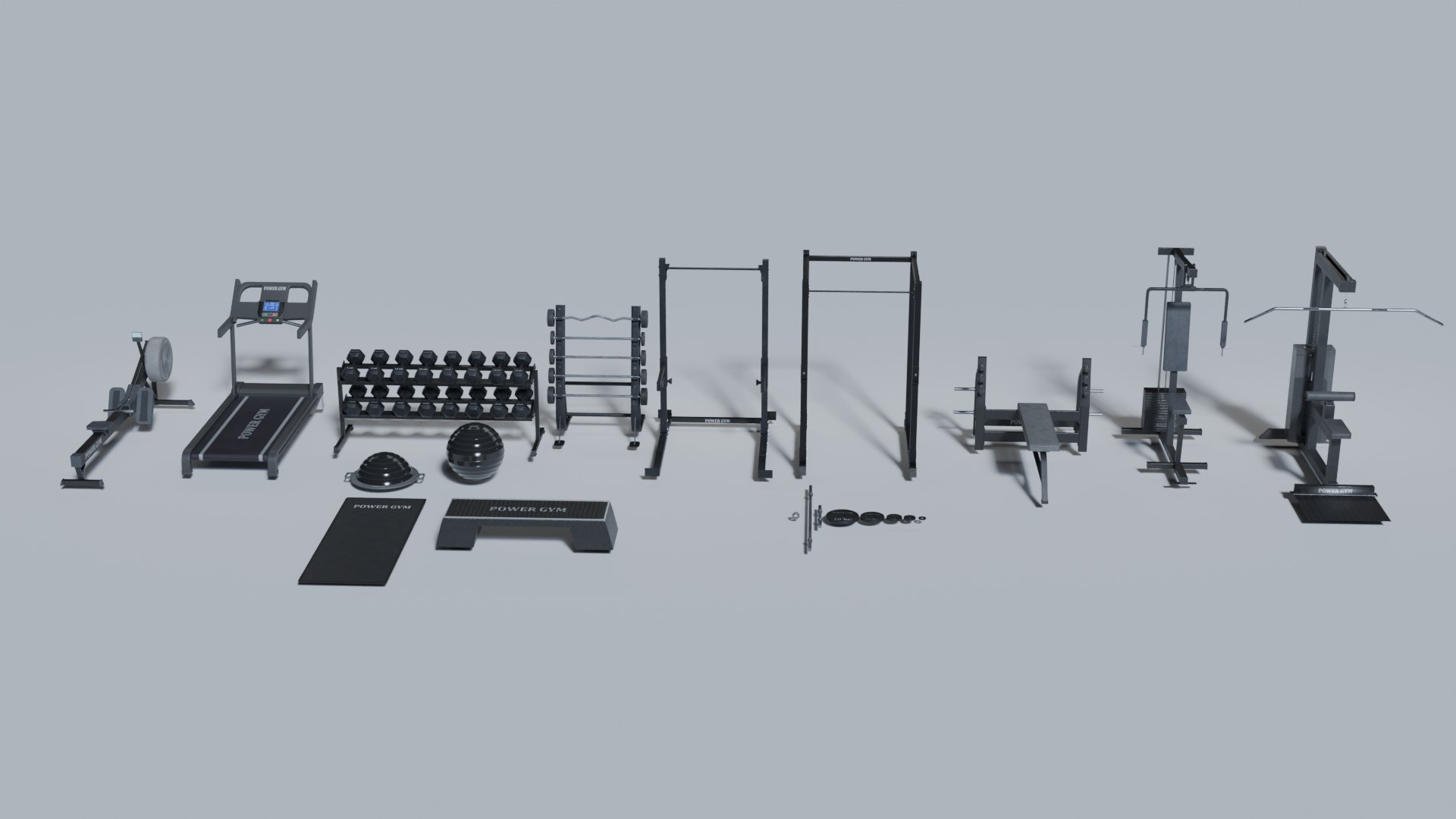 16 Gym Assets Collection 3D Model - TurboSquid 2277430