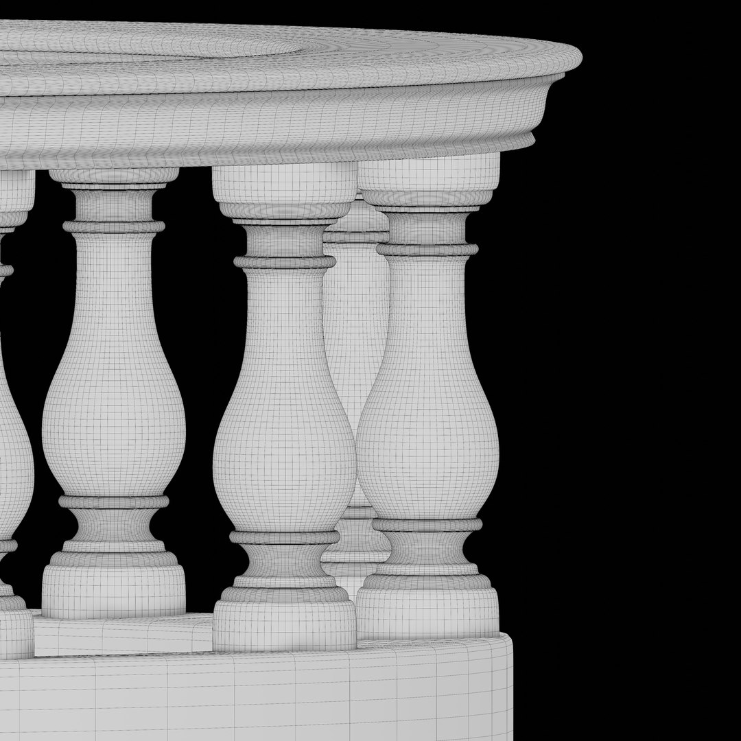 3D Balcony Railing - TurboSquid 1687413