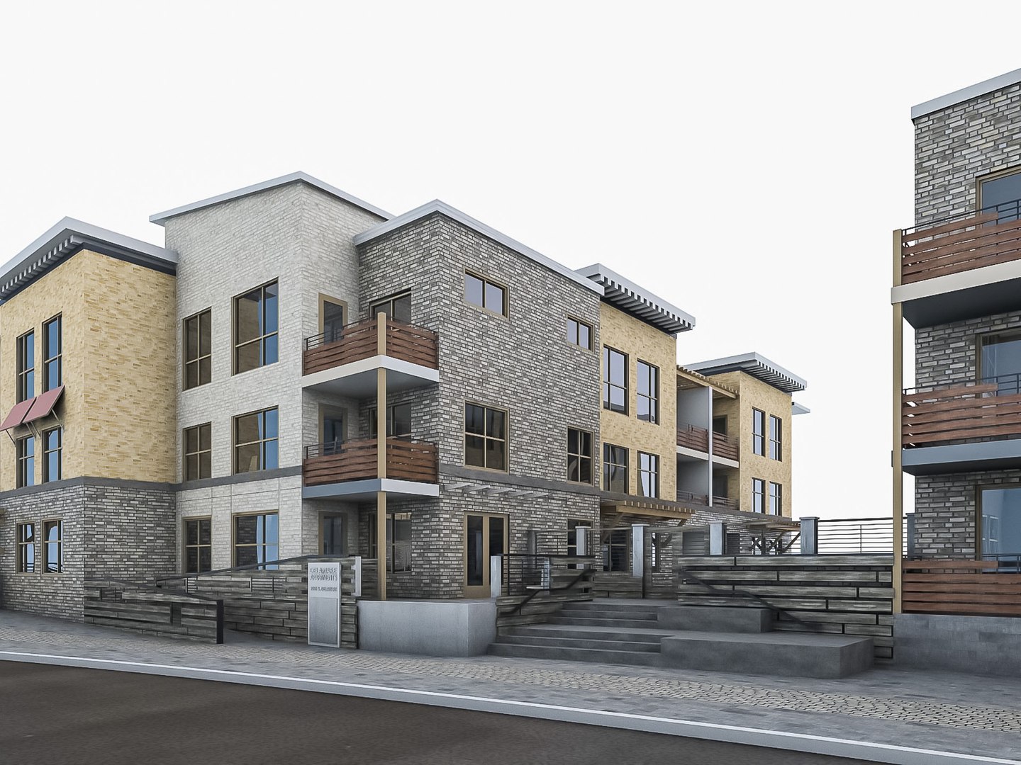 Apartment Complex 02 Model - TurboSquid 1751120