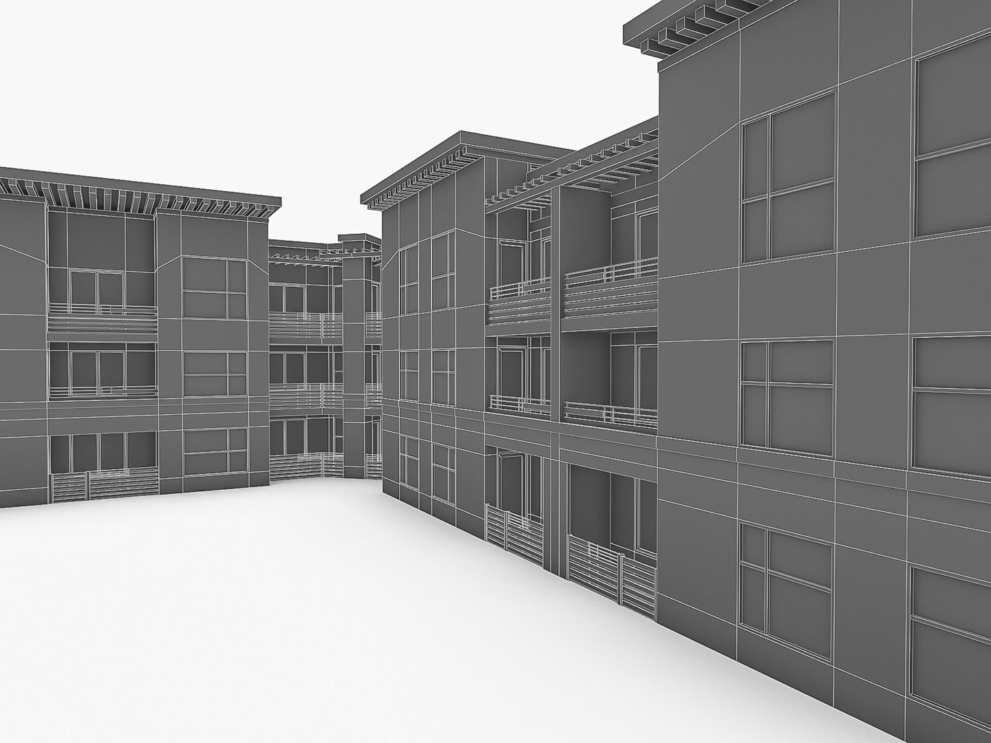 Apartment Complex 02 Model - TurboSquid 1751120