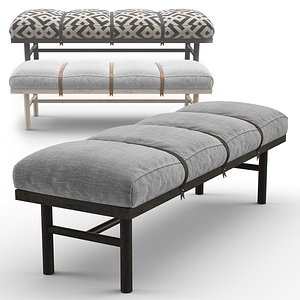 3D ottilie ottoman bench model - TurboSquid 1484805