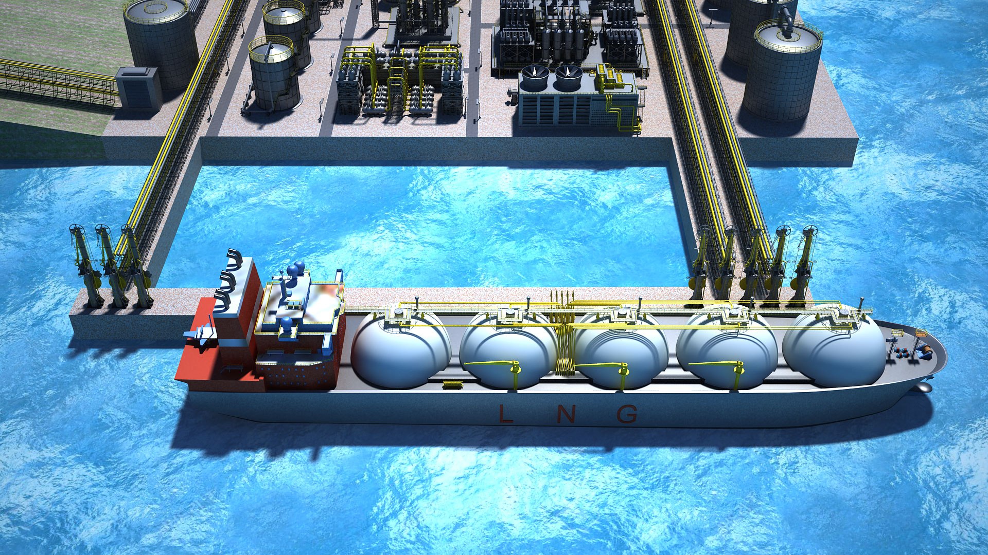 LNG Port 06 3D model - TurboSquid 1954788