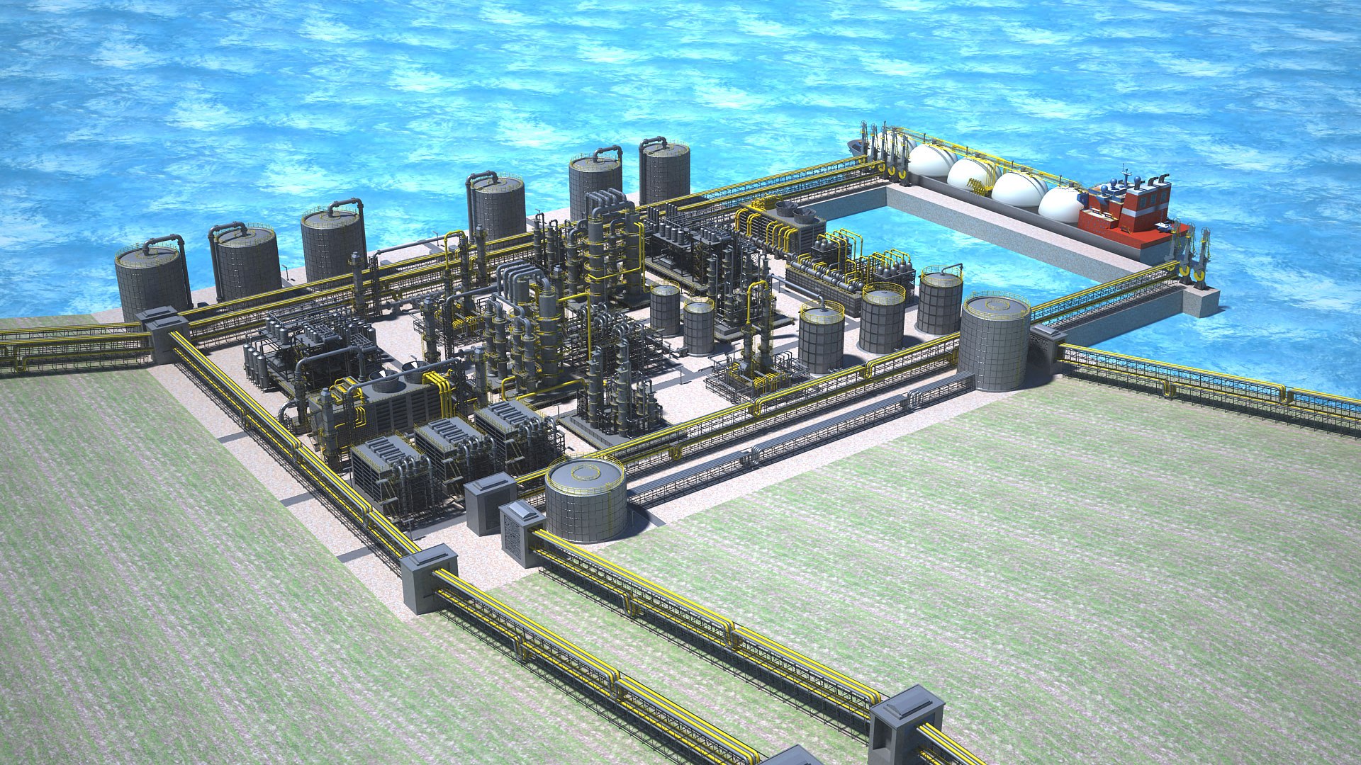LNG Port 06 3D model - TurboSquid 1954788
