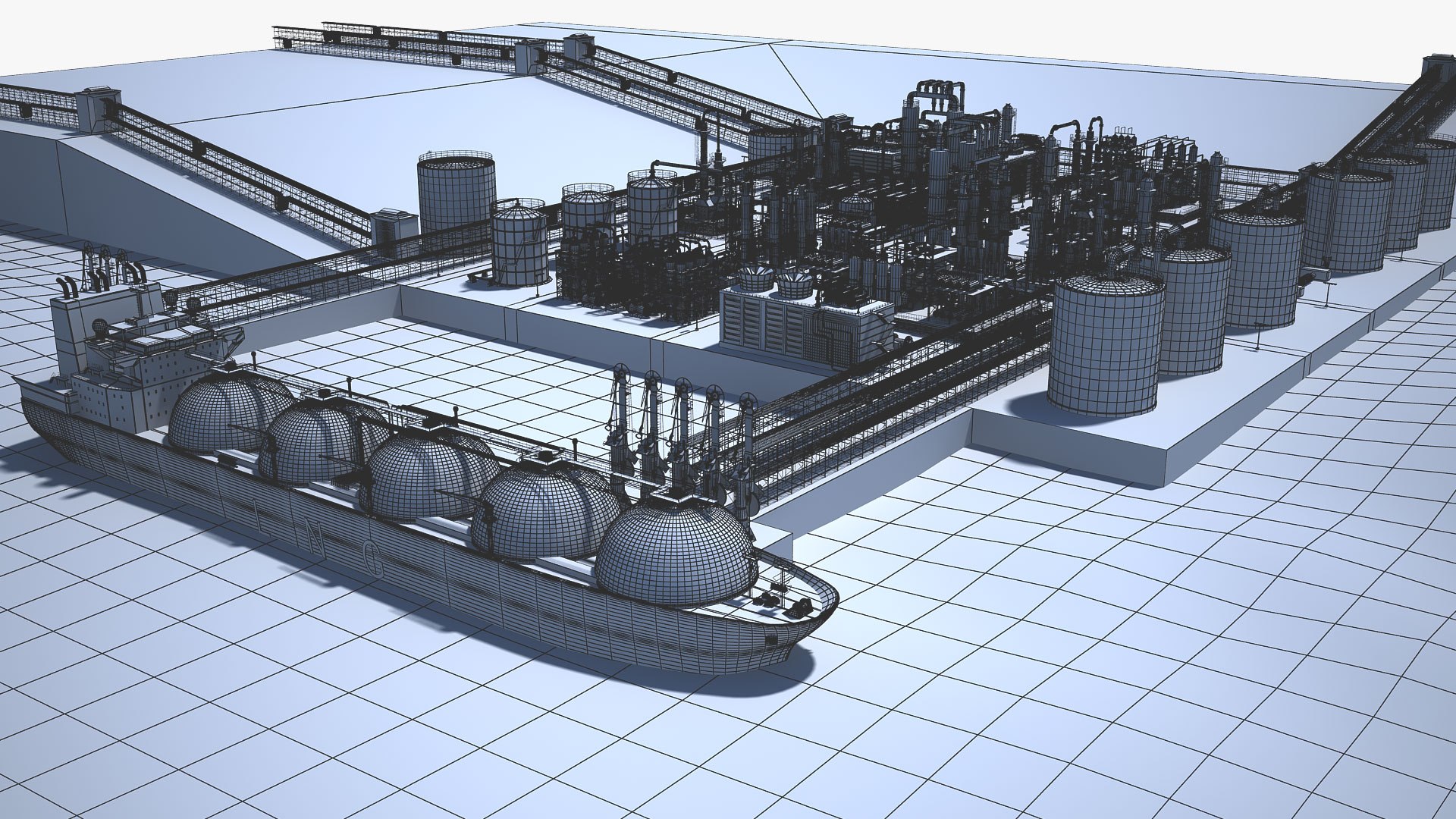 LNG Port 06 3D model - TurboSquid 1954788