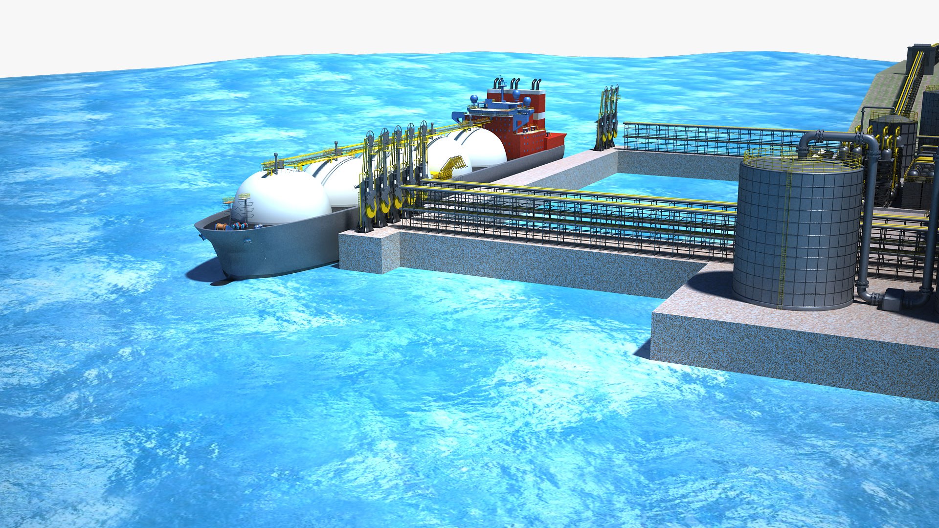 LNG Port 06 3D model - TurboSquid 1954788