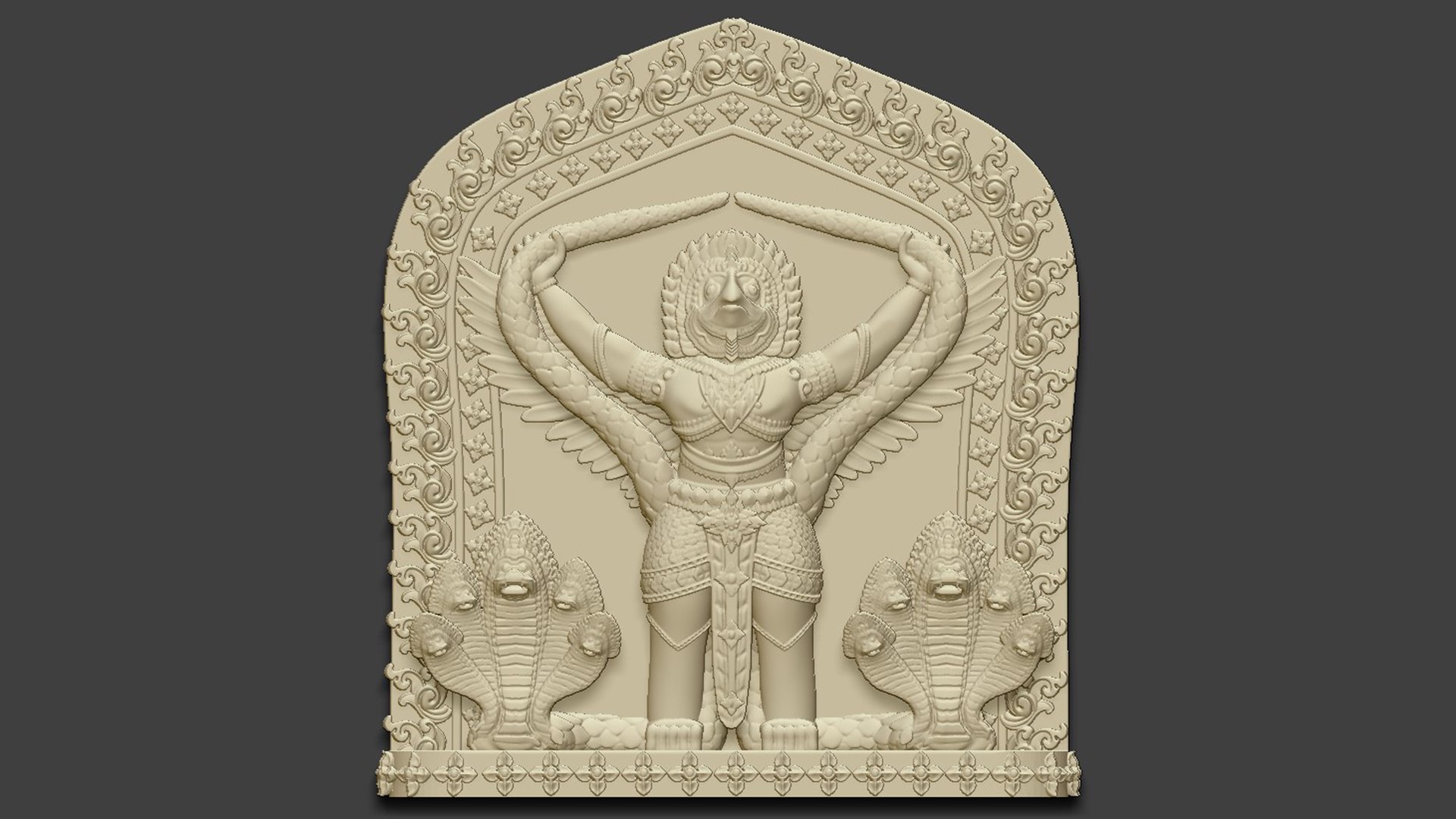 クルドとドラゴンのアンコールアート3Dモデル - TurboSquid 2311281