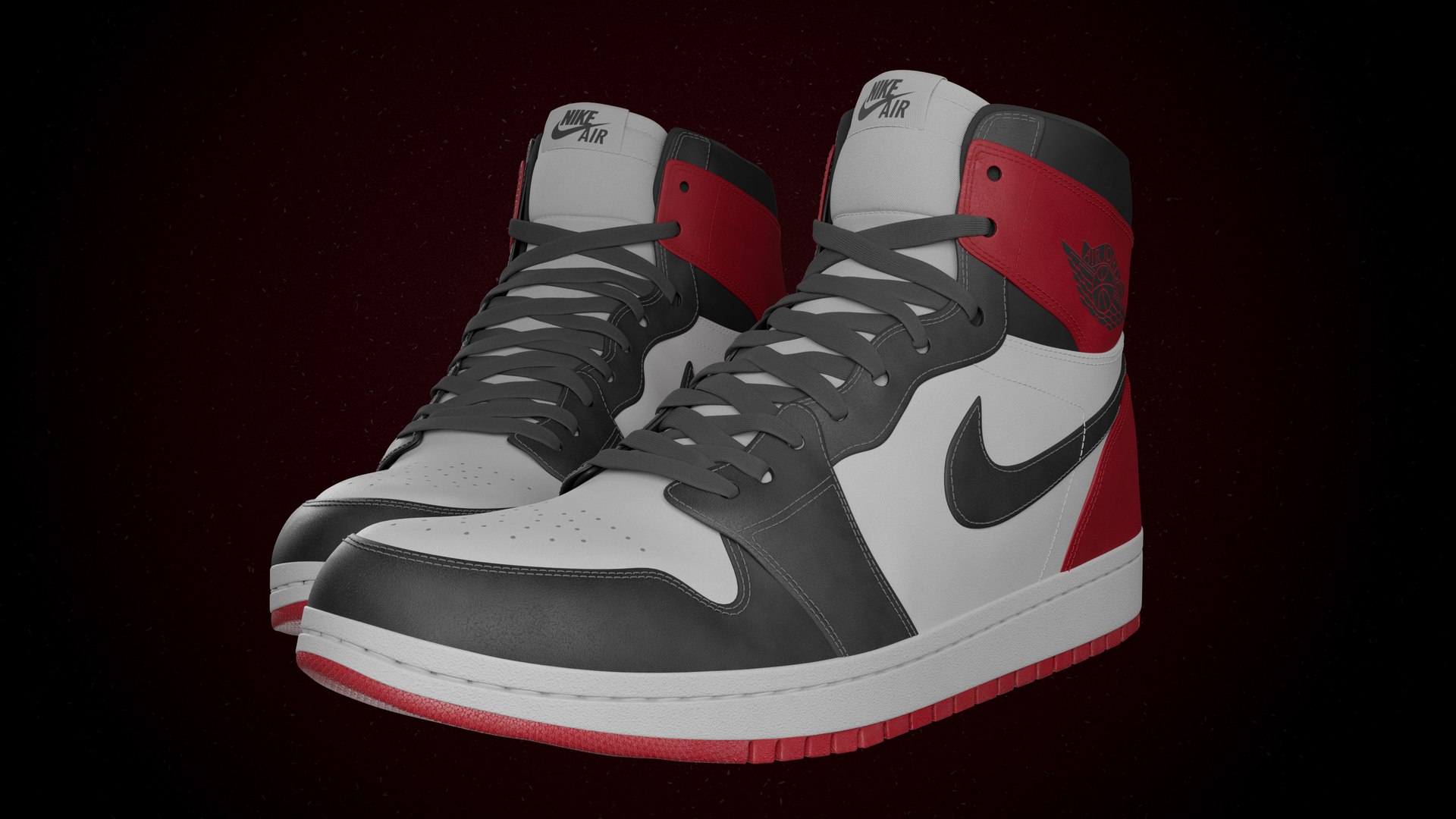 Air Jordan 1 Retro High Detail Model PBR 3D Model 3D Model 3D Model ...