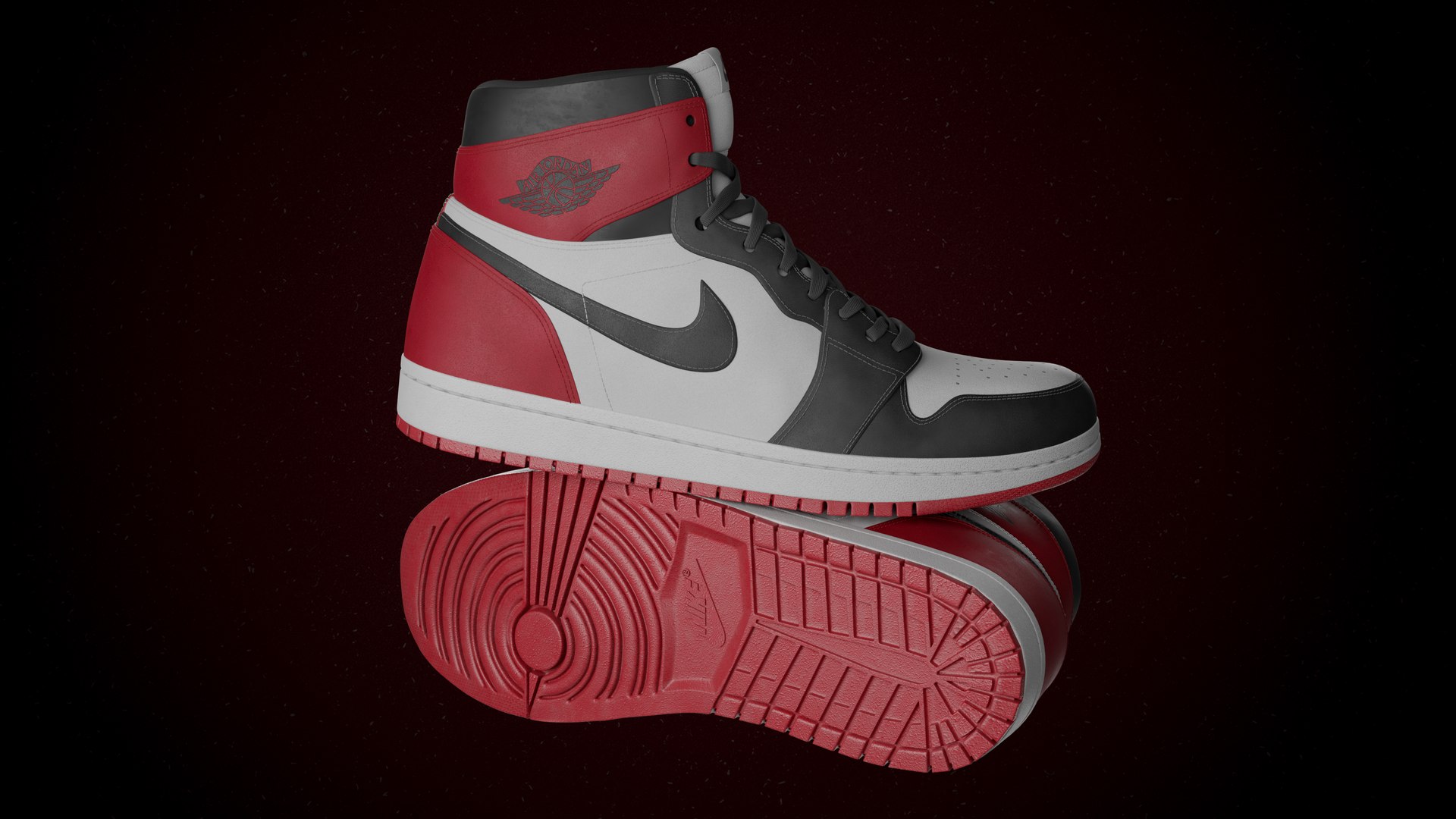 Air Jordan 1 Retro High Detail Model PBR 3D Model 3D Model 3D Model ...
