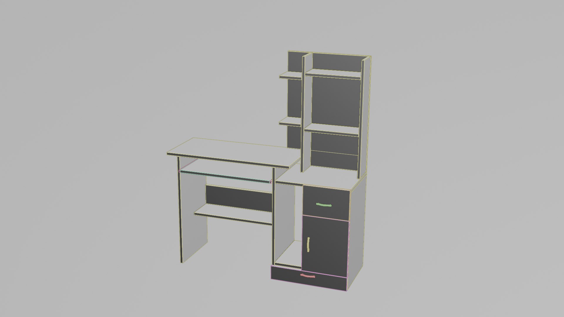 3D Computer Desk Model - TurboSquid 2223606