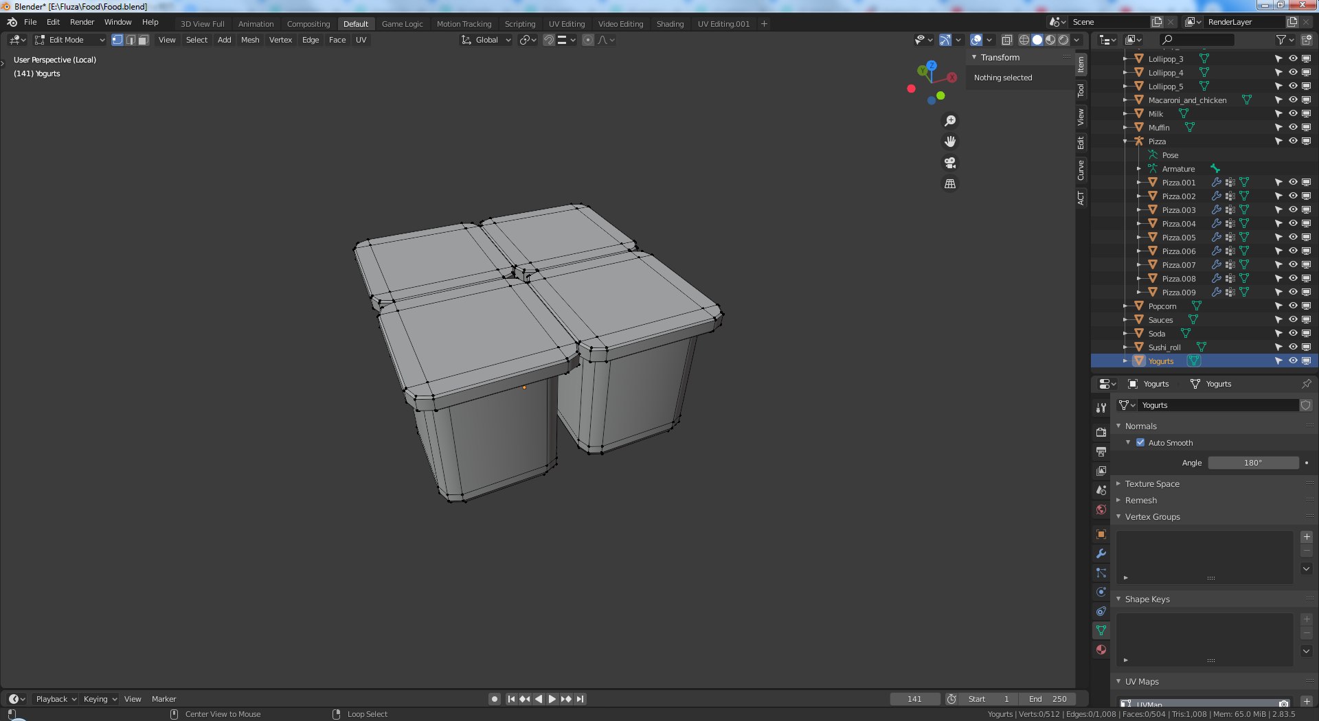 Cartoon Food Pack 3D Model - TurboSquid 1658947